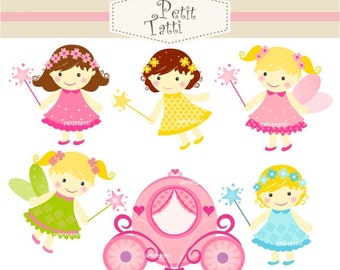 Items similar to Fairy clipart cute Fairies Digital Clip Art on Etsy