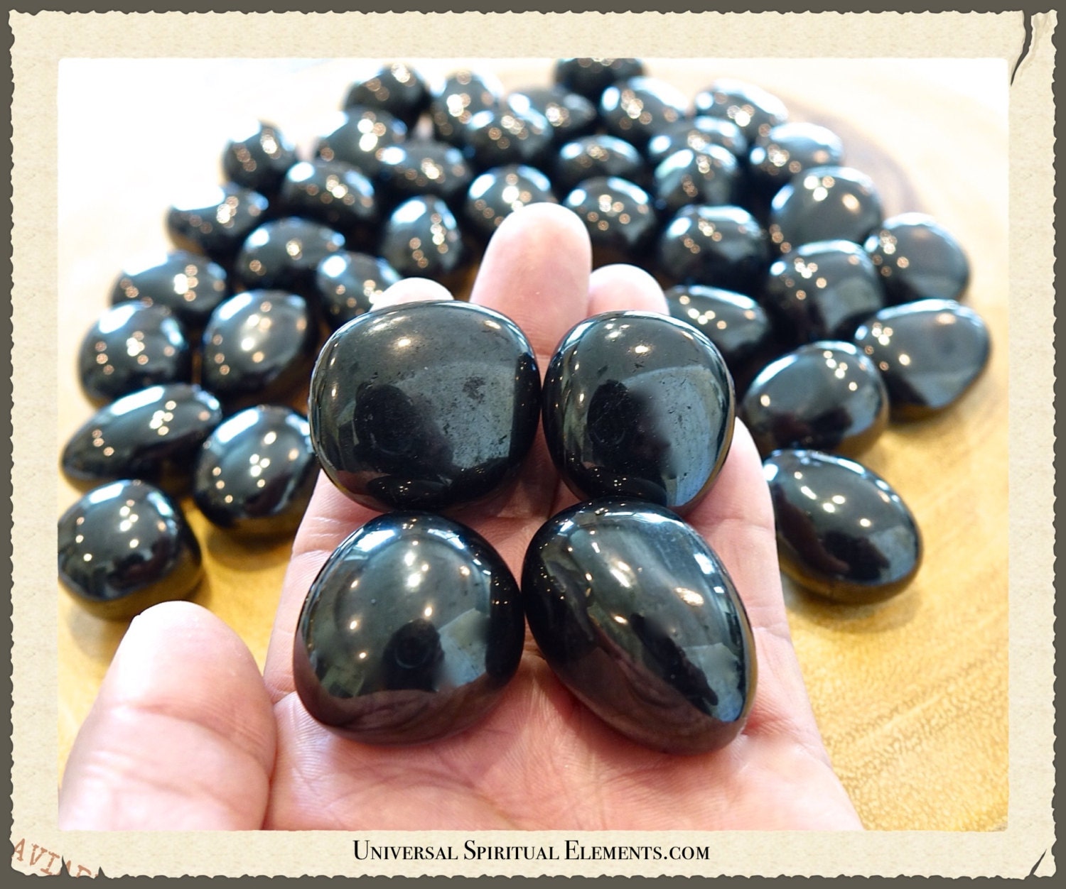 Black Jet Tumbled Stone Protection Purification