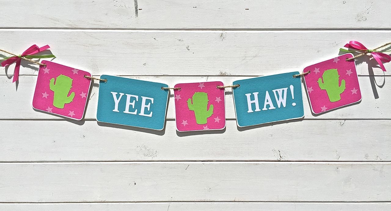 YEE HAW banner party banner sheriff callie by RedBirdBanners