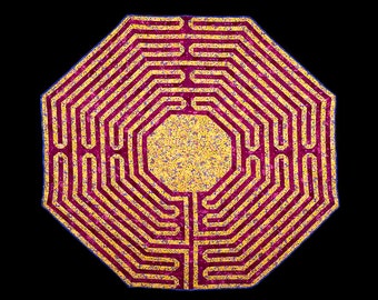 Labyrinth quilt | Etsy