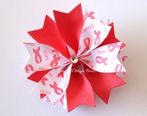 Popular items for think pink bows on Etsy