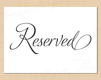 Reserved table card | Etsy