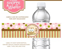 Popular items for owl bottle labels on Etsy