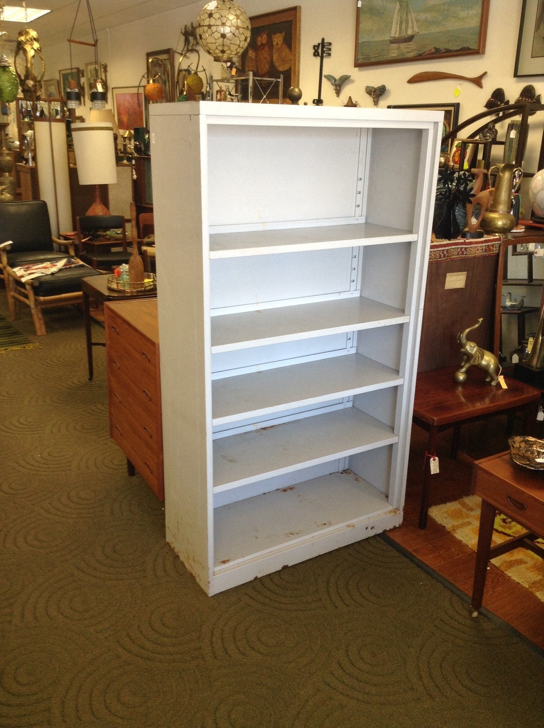 Mid Century Modern Industrial Steel Book Case – Haute Juice