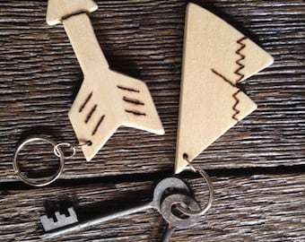 Mountain keychain | Etsy