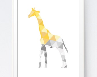 Geometric giraffe | Etsy