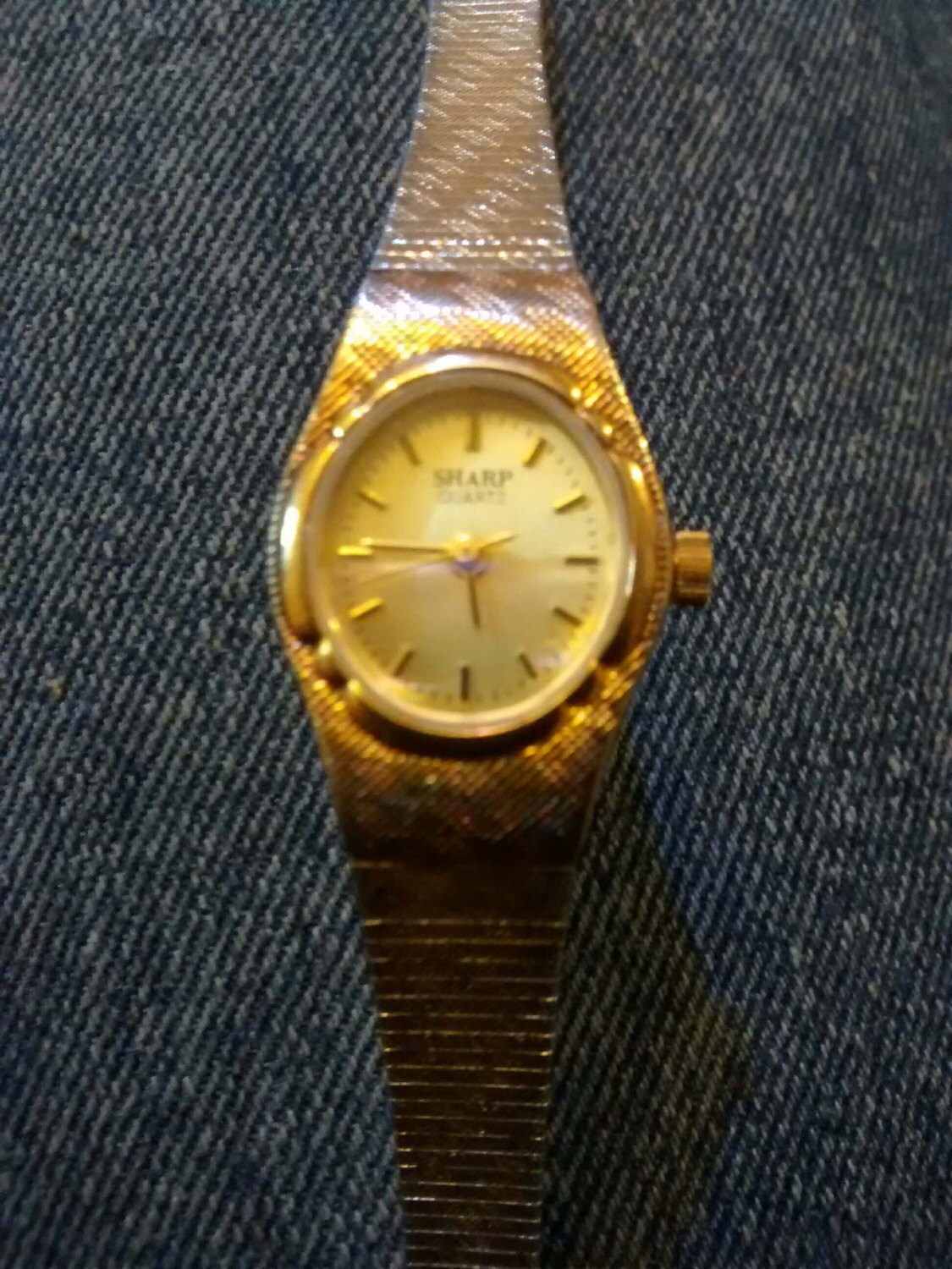 Sharp Gold Plated Ladies Watch Pristine Condition..Full Working Order ...
