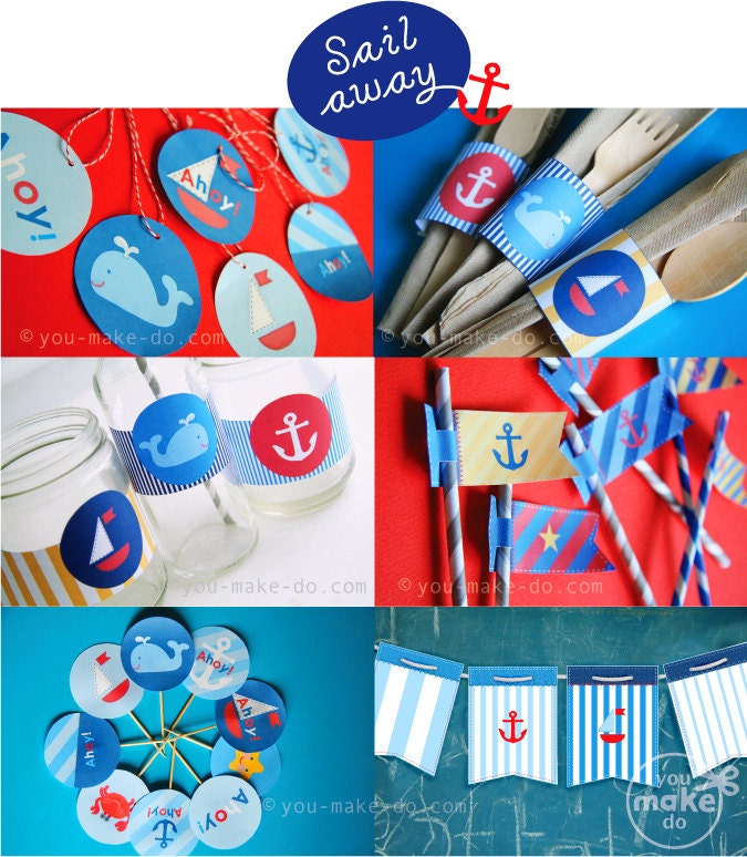 INSTANT DOWNLOAD nautical printables nautical party nautical