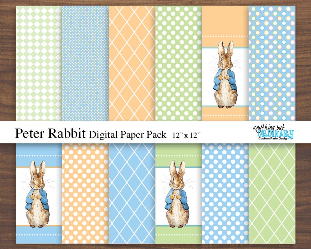 Peter Rabbit Digital Paper Peter Rabbit Background Pages