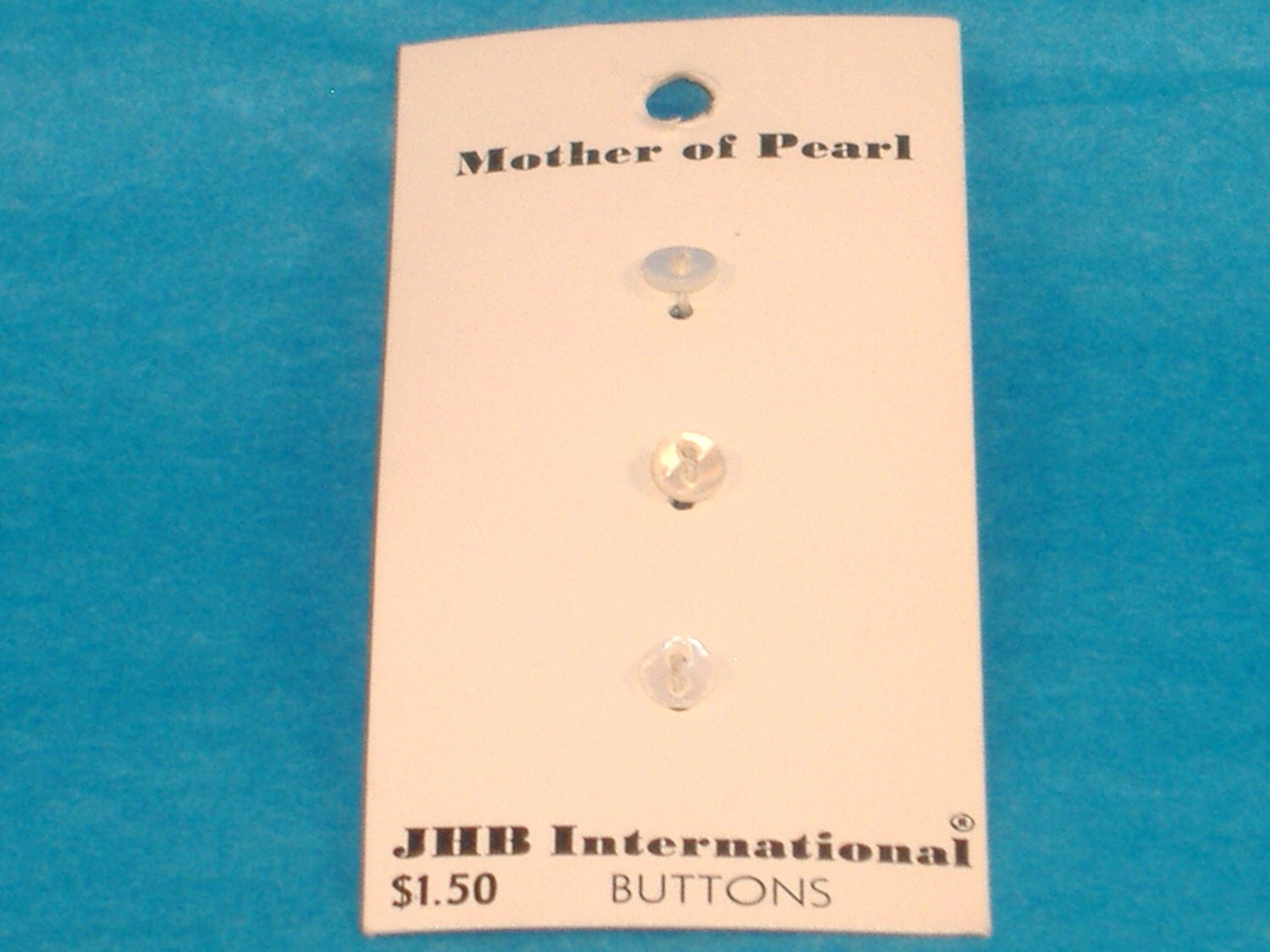 Mother of Pearl Flat Round Button, White Pearl – Vintage JHB ...
