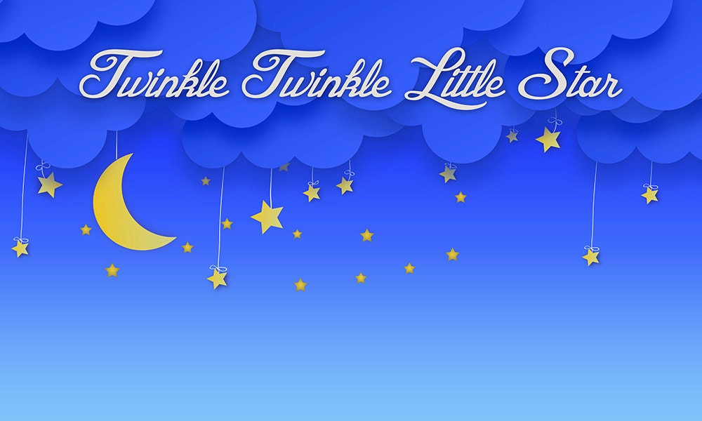 Twinkle Twinkle Little Star Themed Party Backdrop INSTANT