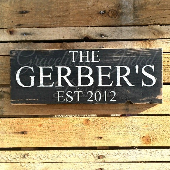 Items similar to Family Est Sign, Established Sign, Est Sign, Custom ...