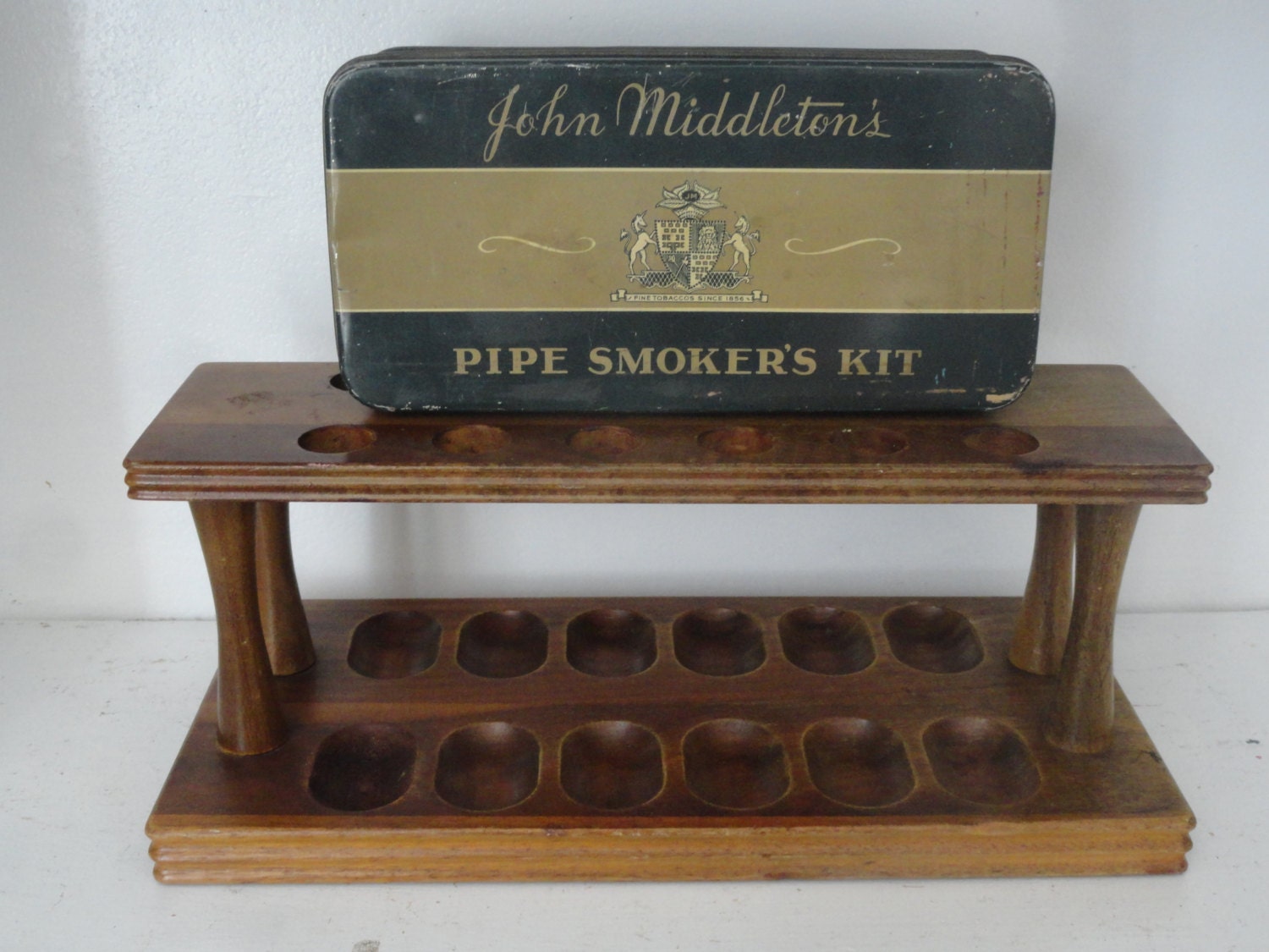 Pipe Smoker’s twelve Pipe Wood Rack and John Middleton’s Pipe Smokers ...