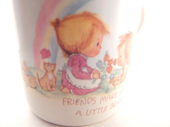 Coffee Mug Friendship GIft Ceramic Cup Vintage Hallmark