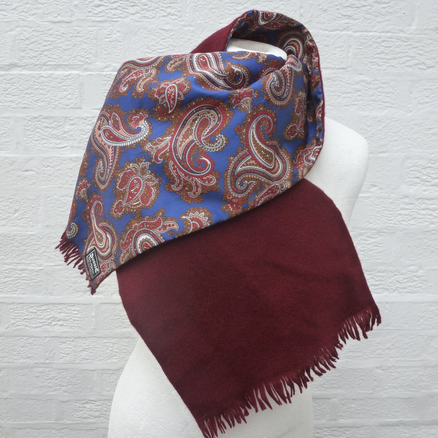 Retro scarf mens mod scooter accessory mens 70s paisley scarve vintage ...