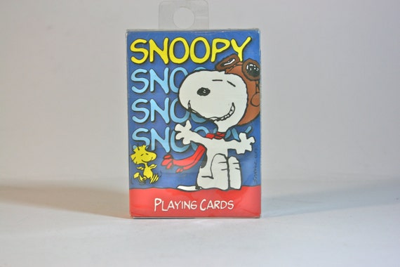 Snoopy Playing Cards Model 6840 by ElisVintageFinds on Etsy