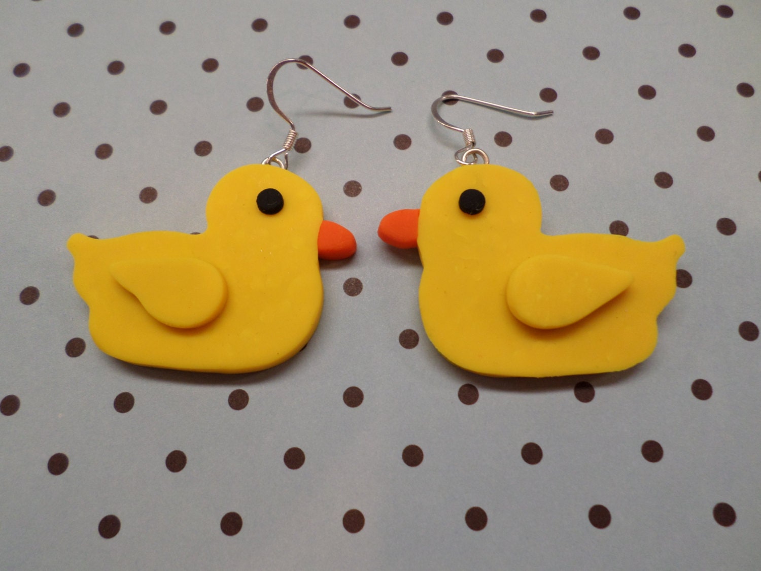 Rubber Ducky Earrings Polymer Clay by MonstrousFish on Etsy