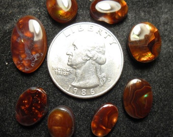 Beautiful fire agate cab E0449 by YMCOMPANYGEMSTONES on Etsy