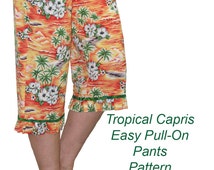 Popular items for capri sewing pattern on Etsy