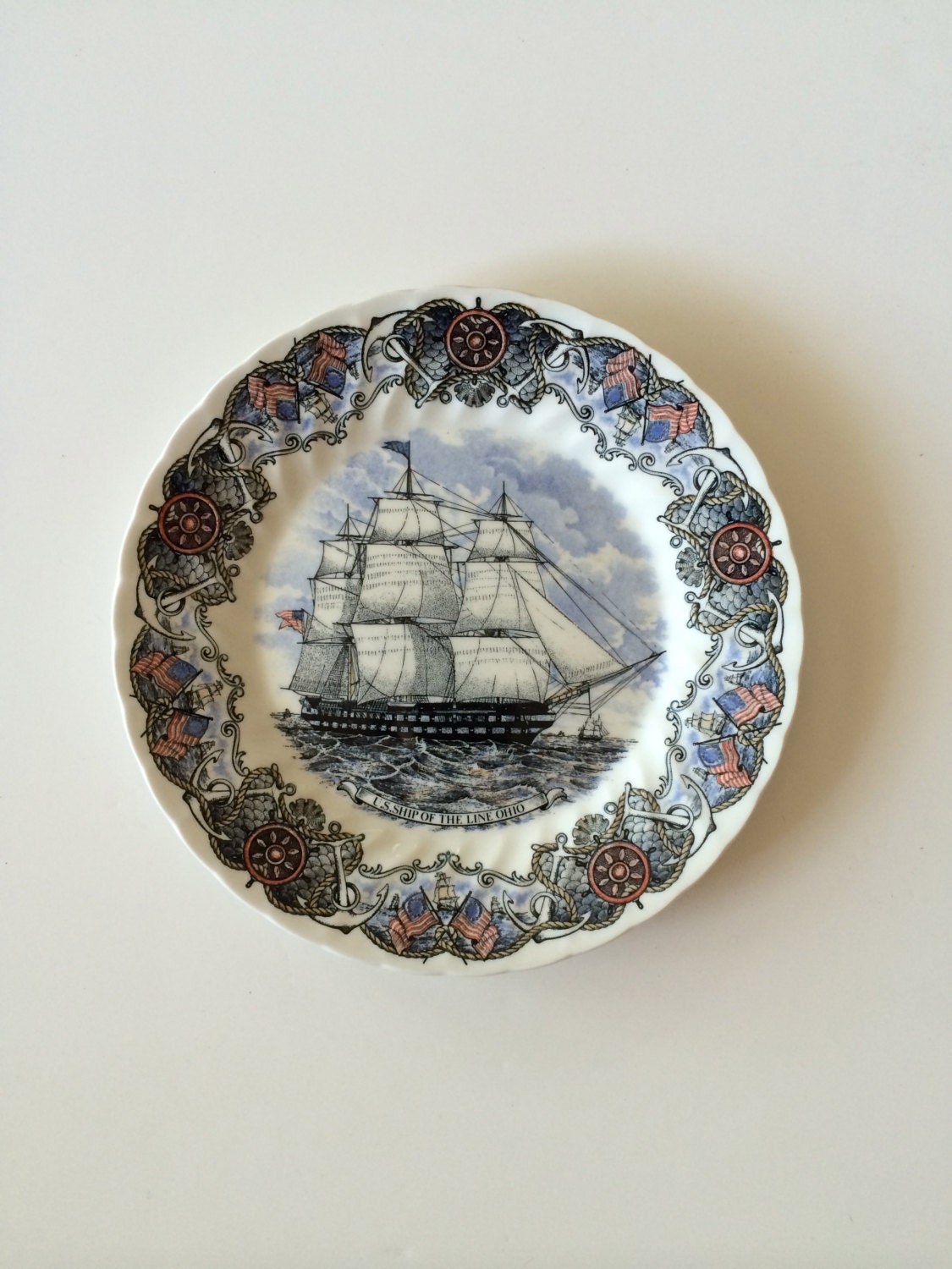 Nautical Tall Ship Plate by Currier and Ives / England Churchill / Tall ...