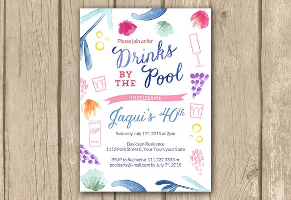 Culturavagabonda Pool Party Invitation Wording For Adults