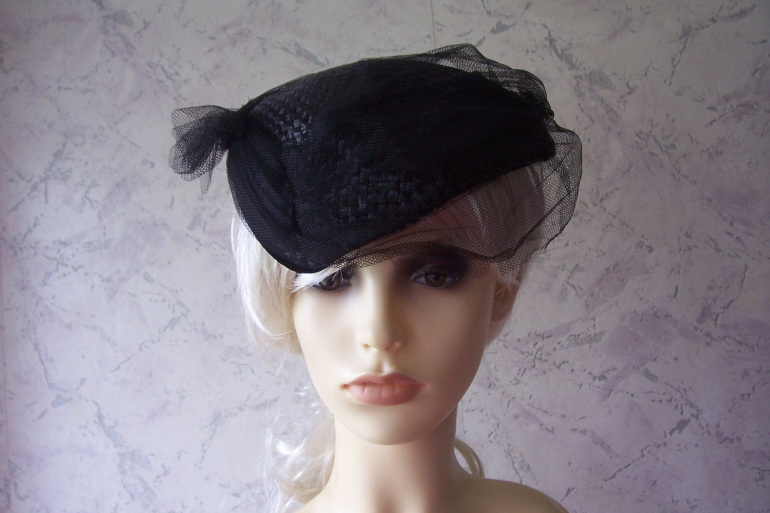 Jacoll Early Authentic Vintage 50’s Black Weave/Net Hat – Haute Juice