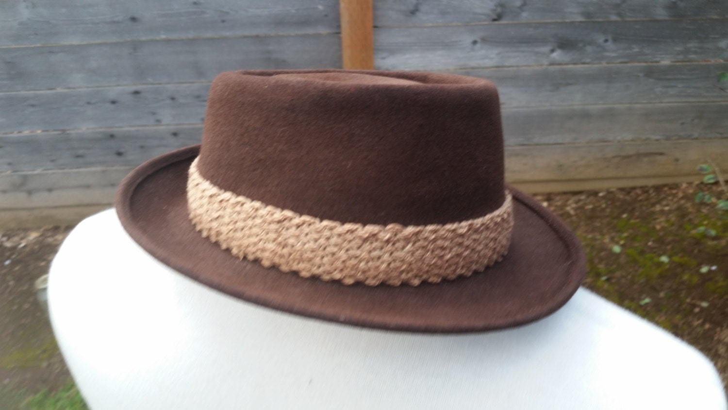 Vintage 40’s Pork Pie Hat Fahey – Brockman Supreme hat Brown fabroc ...