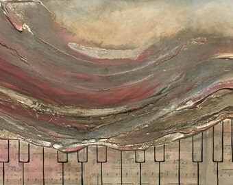 Piano key art | Etsy