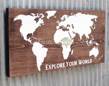 Popular items for wood map on Etsy