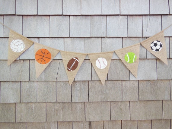 Sports Birthday Banner Custom Personalized by IchabodsImagination