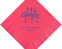 Personalized Napkins Birthday celebrate party car paper napkins custom ...