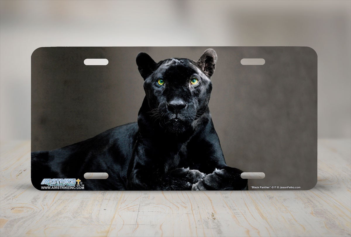 Black Panther License Plate Black Panther Car Tag Black