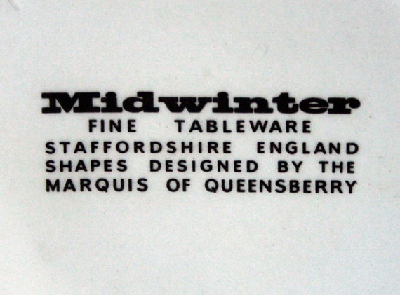 Midwinter Sauce Boat Everglade pattern. 1970s tea set.