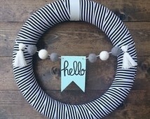 Popular items for hello wreath on Etsy