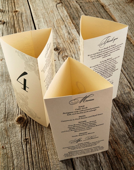 Tri fold Menu Custom Made