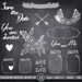 Chalkboard Mason jar Clipart WEDDING MASON JAR