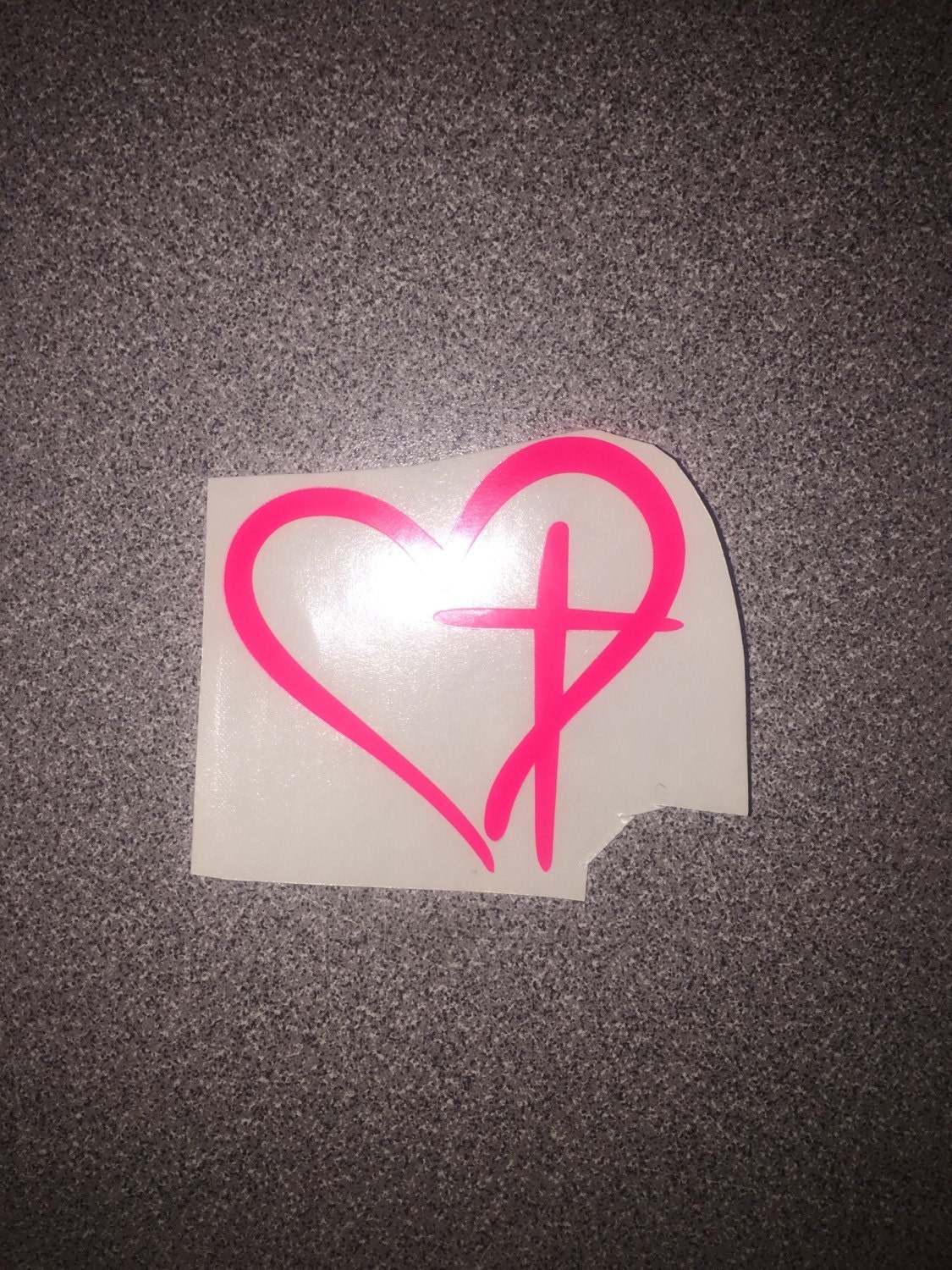 Cross my heart car decal