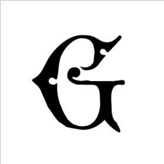Items similar to Monogram Letter Stencil - Simple - G - 1.5" SKU ...