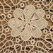 Small table macrame point lace doily