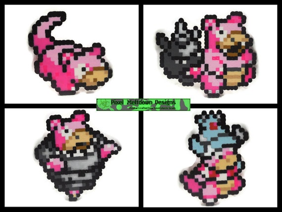 Slowpoke Slowbro Mega-Slowbro Slowking by PixelMeltdownDesigns