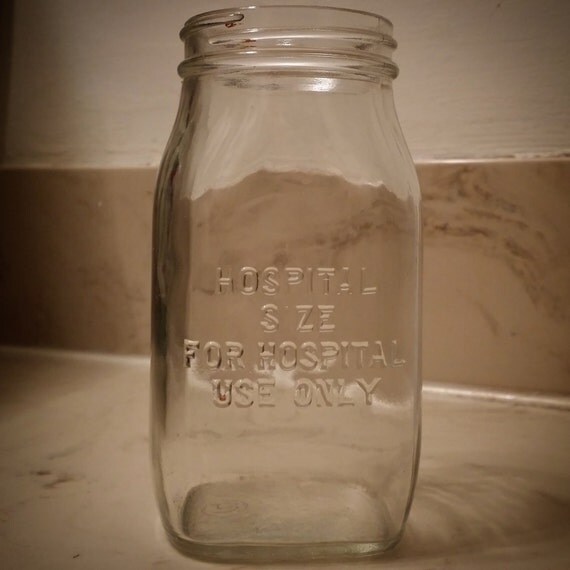vintage glass hospital use only jar bottle antique by WeepingWidow