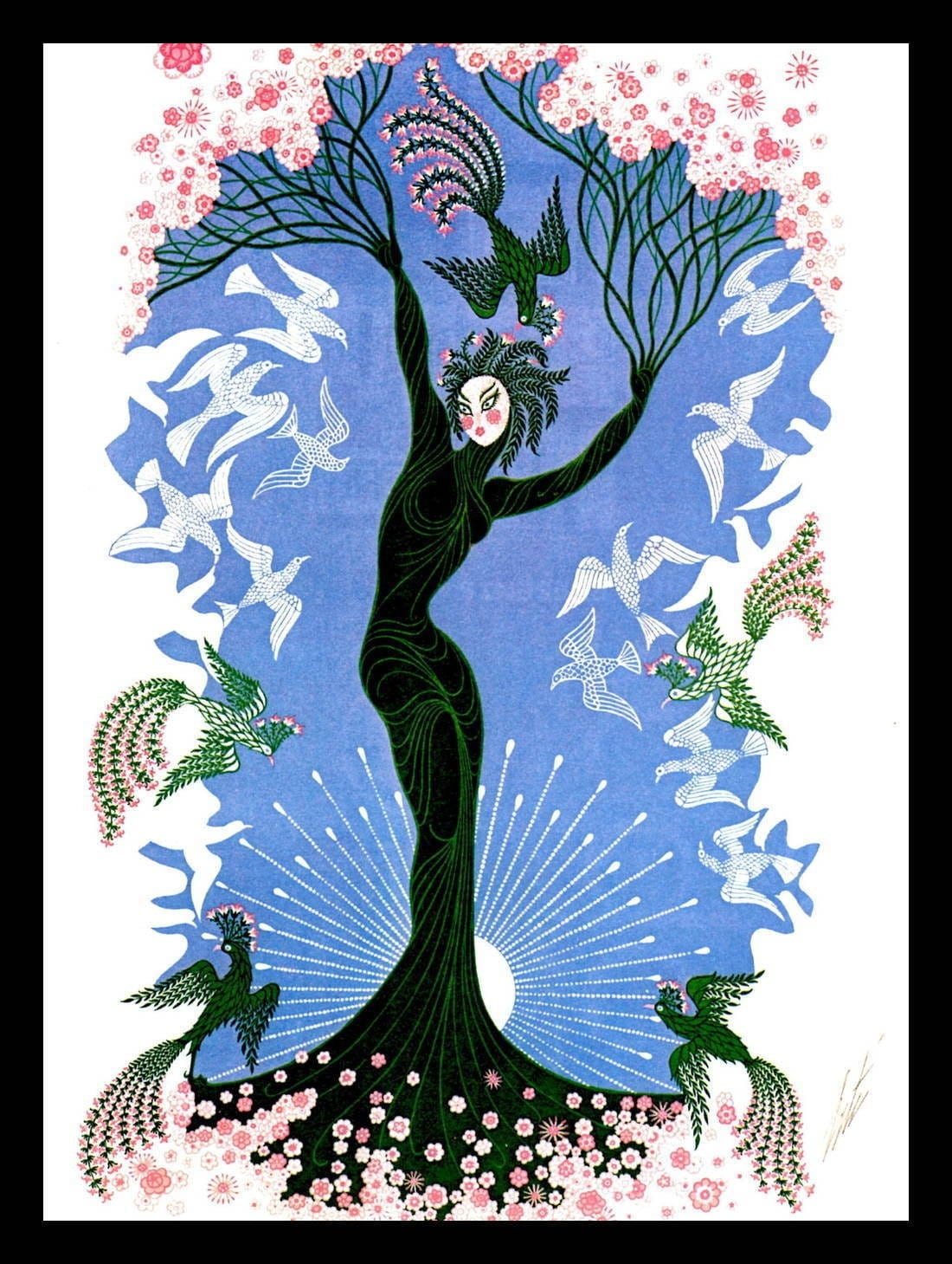 Erte Print The Seasons Spring Original Vintage