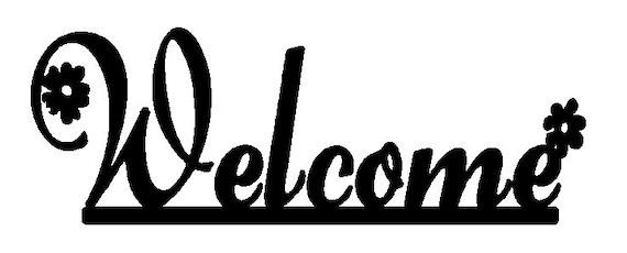 Welcome sign DXF file for CNC laserplasma or router