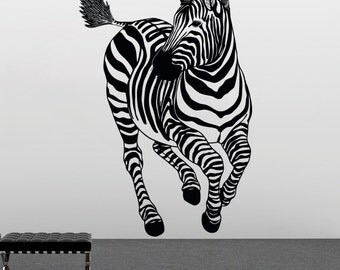 Zebra wall decal | Etsy