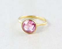 Popular items for pink stone ring on Etsy