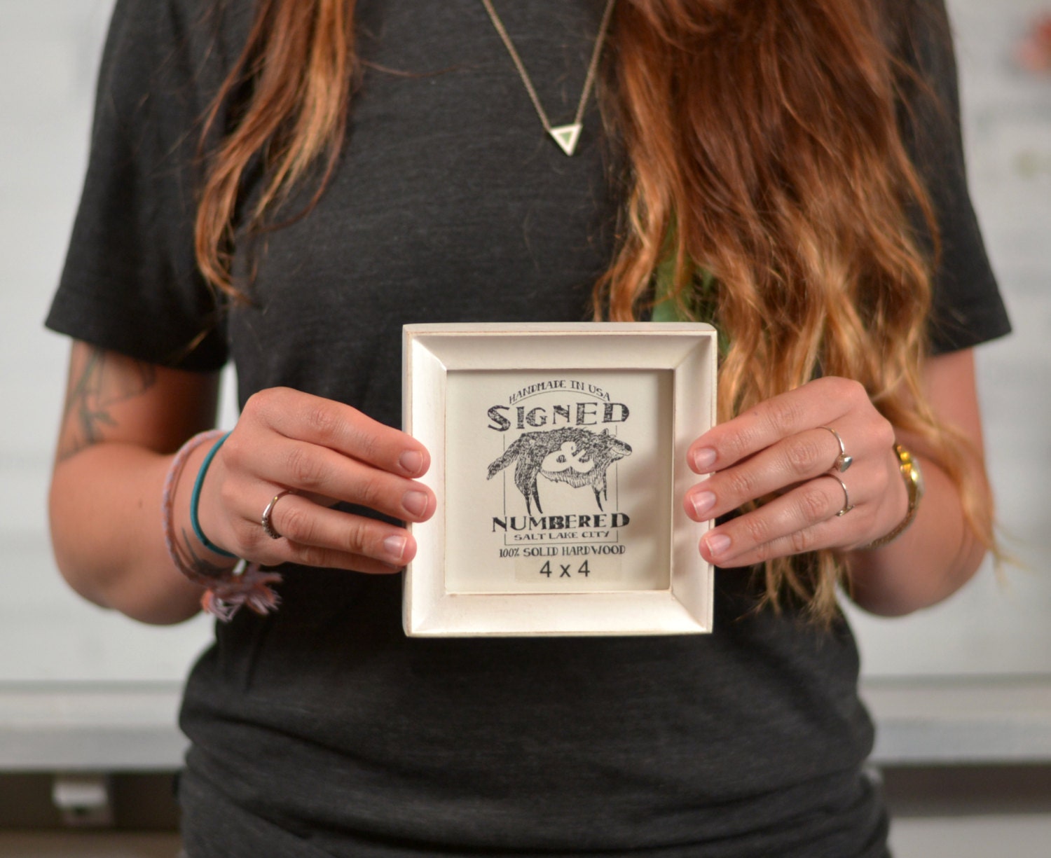 4x4 inch Square Photo / Picture Frame in Foxy Cove Style and