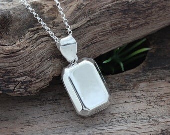 Rectangle locket | Etsy