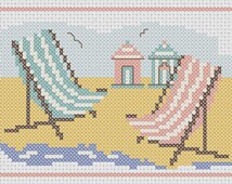 Popular items for beach cross stitch on Etsy