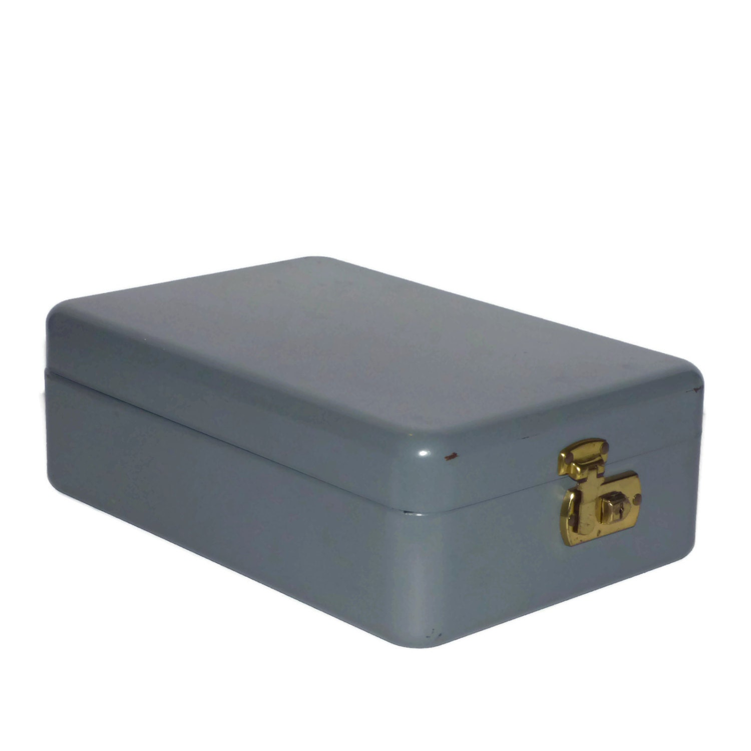 Metal Lock Box with 2 Keys Card File Container Industrial Storage ...