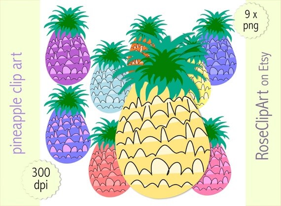 Items similar to pineapple clipart - instant download - commercial use ...